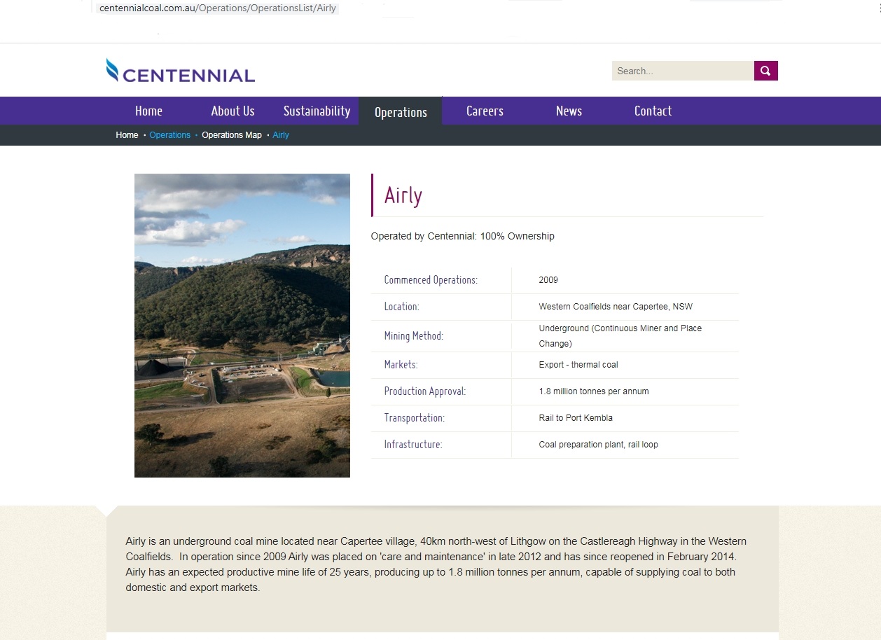 Major Mines & Projects | Airly Mine